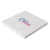 Chloe Stylish Cursive Trivet | Zazzle