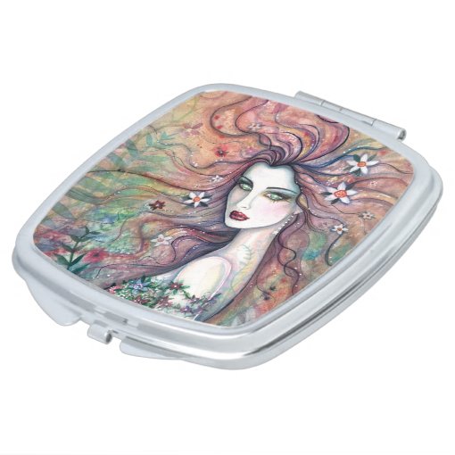 Chloris Goddess of Flowers Fantasy Art Makeup Mirror | Zazzle