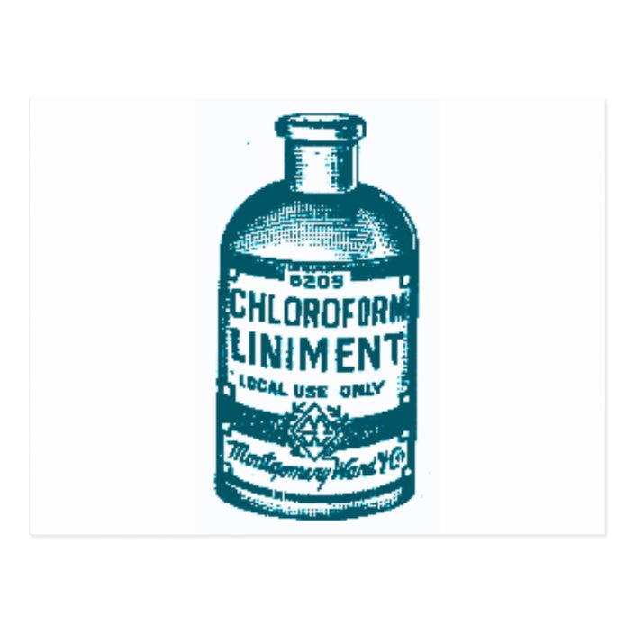 Chloroform bottle postcard | Zazzle.com