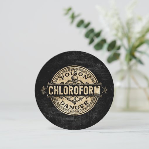 Chloroform Vintage Style Poison Label Invitation | Zazzle
