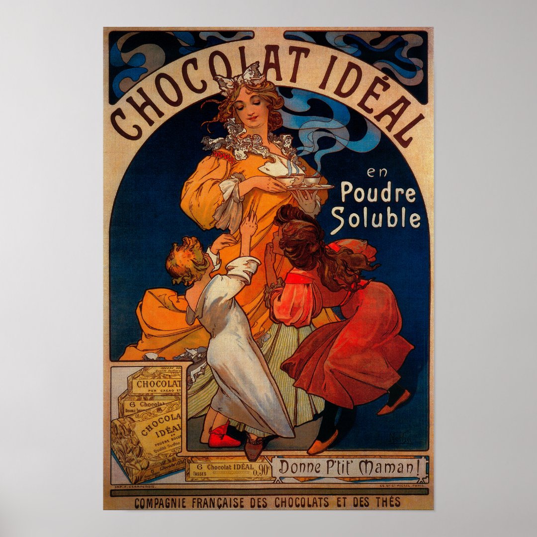 Chocolat Ideal Vintage PosterEurope Poster | Zazzle