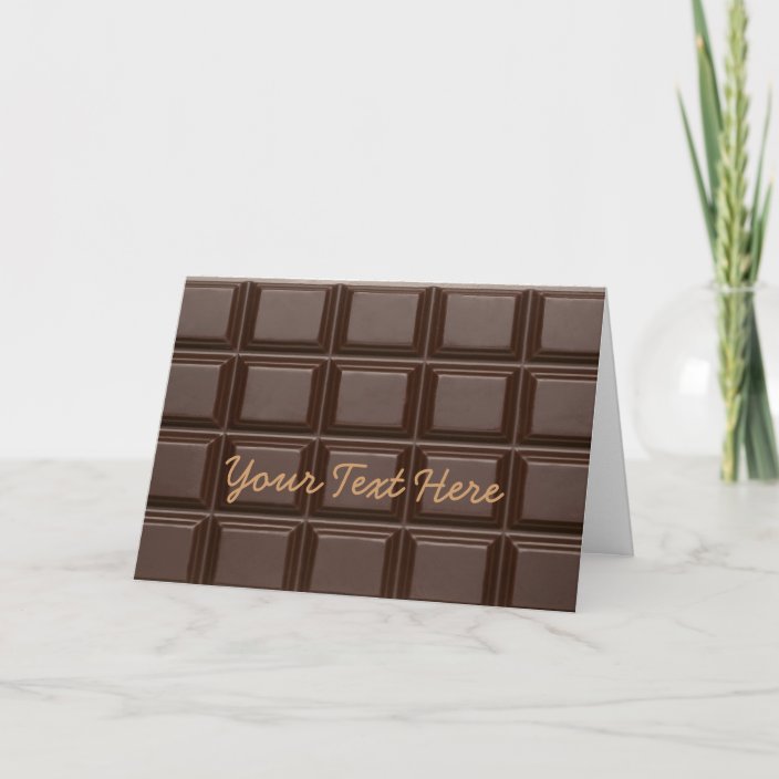 Chocolate Bar Sweet Greeting Card | Zazzle.com