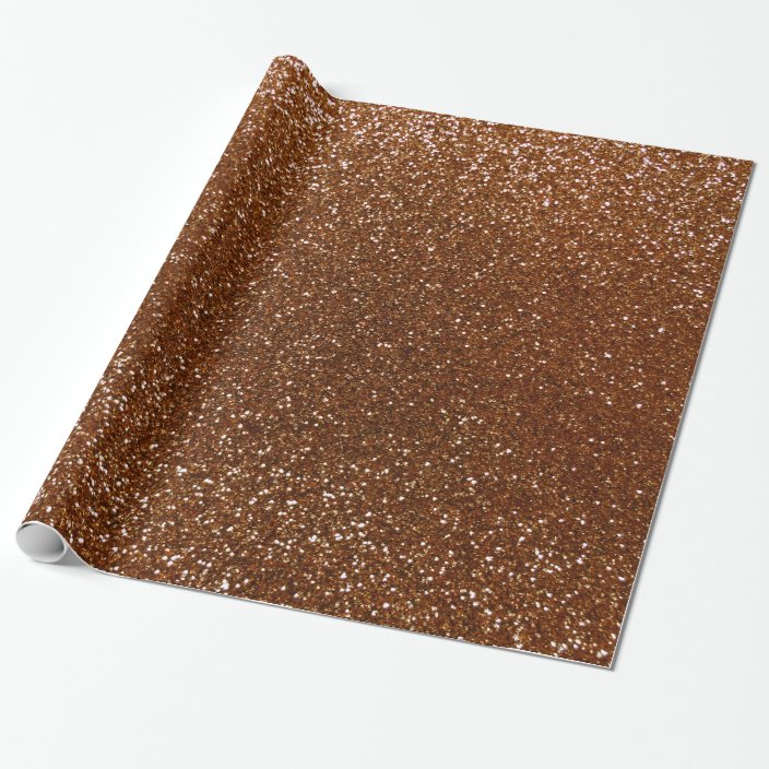 Chocolate brown glitter wrapping paper | Zazzle.com