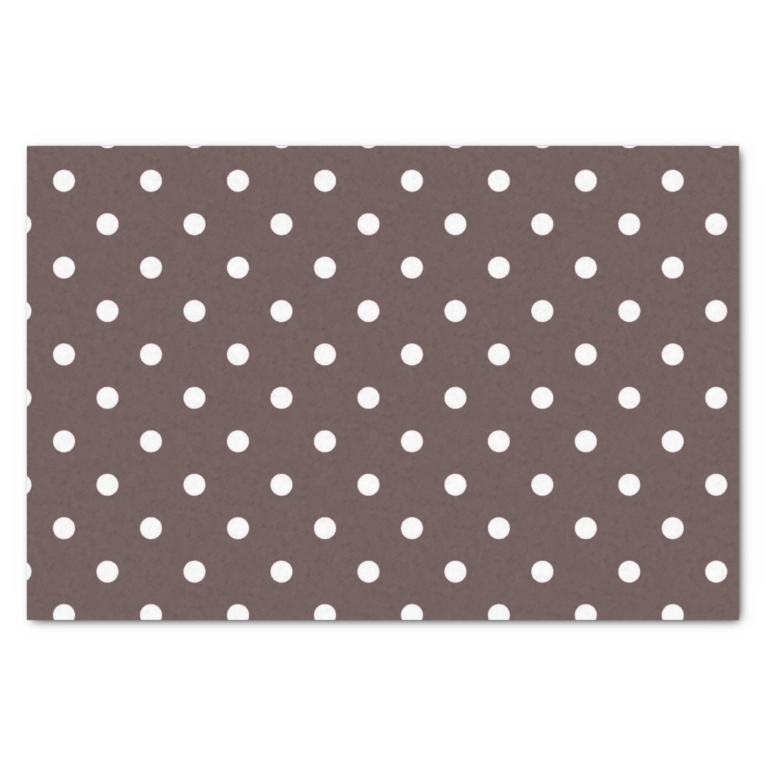 Chocolate Brown Polka Dot Tissue Paper | Zazzle