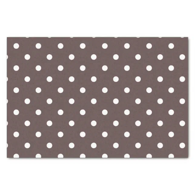 Chocolate Brown Polka Dot Tissue Paper | Zazzle