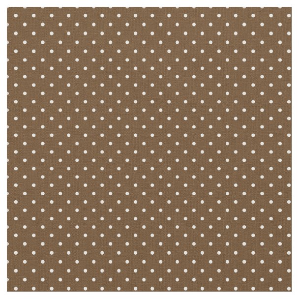 Chocolate Brown Polka Dots Fabric | Zazzle.com