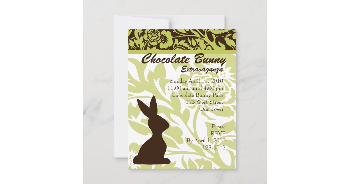 Chocolate Bunny Extravaganza! Invitation | Zazzle