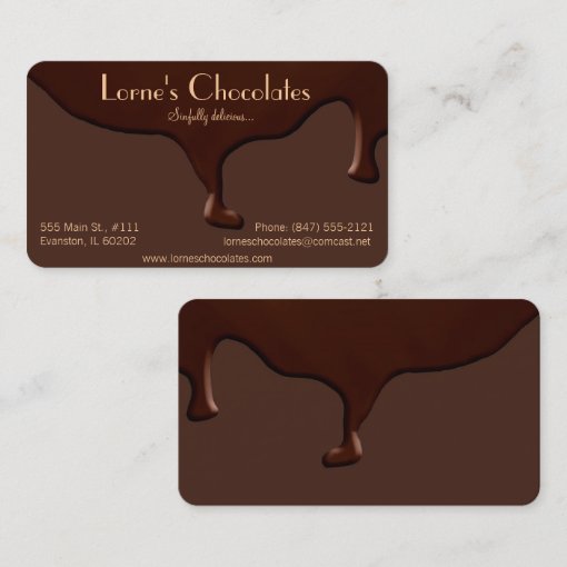 chocolate business card | Zazzle