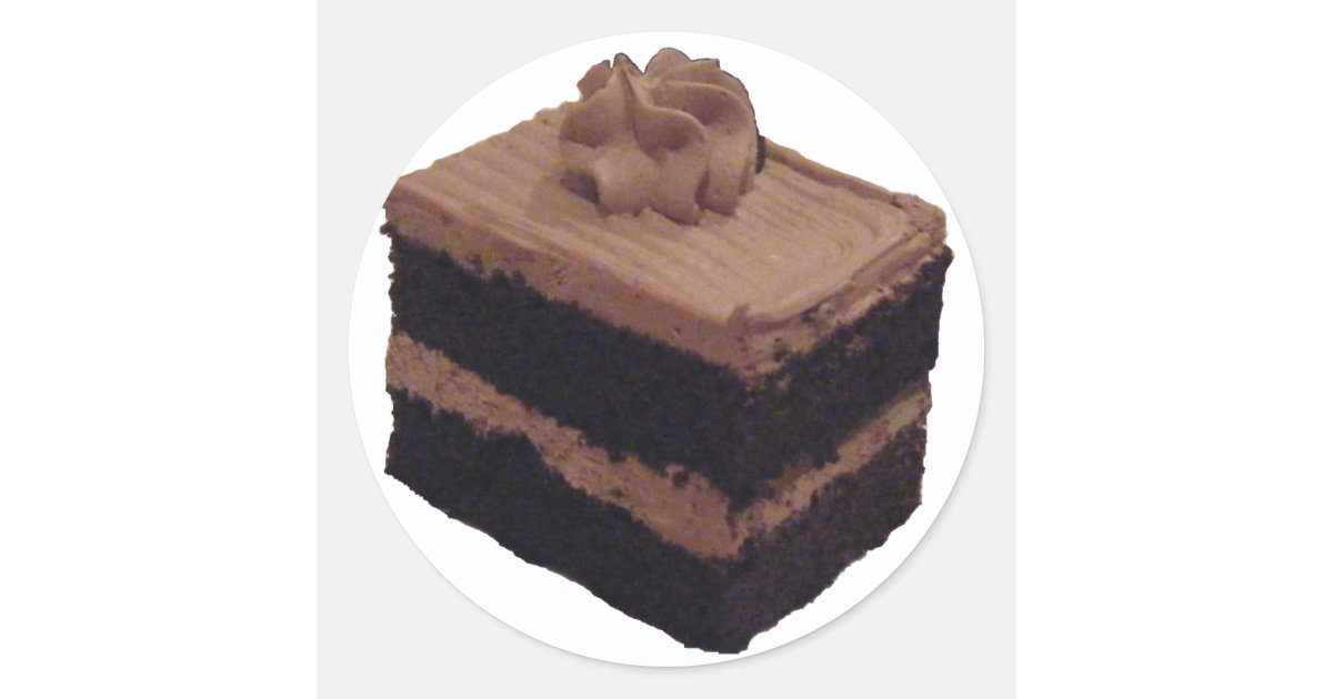 Chocolate Cake Classic Round Sticker | Zazzle