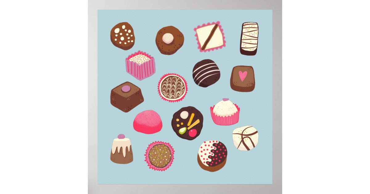 Chocolate Candy Confectionery Poster | Zazzle