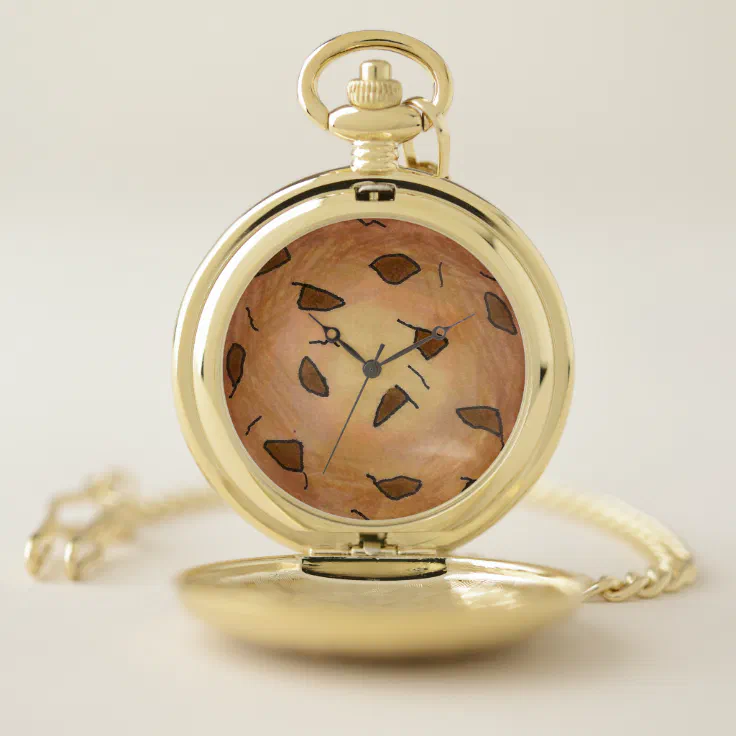 Chocolate Chip Cookie Baked Goods Foodie Dessert Pocket Watch | Zazzle
