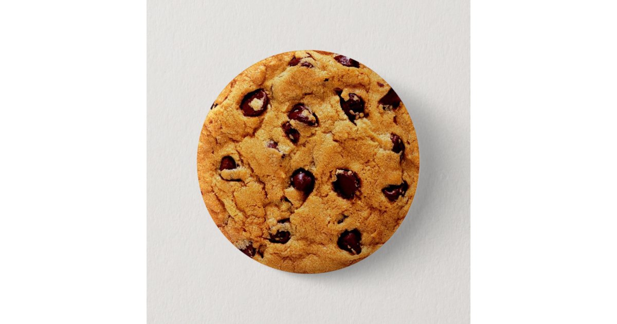 Chocolate chip cookie button | Zazzle