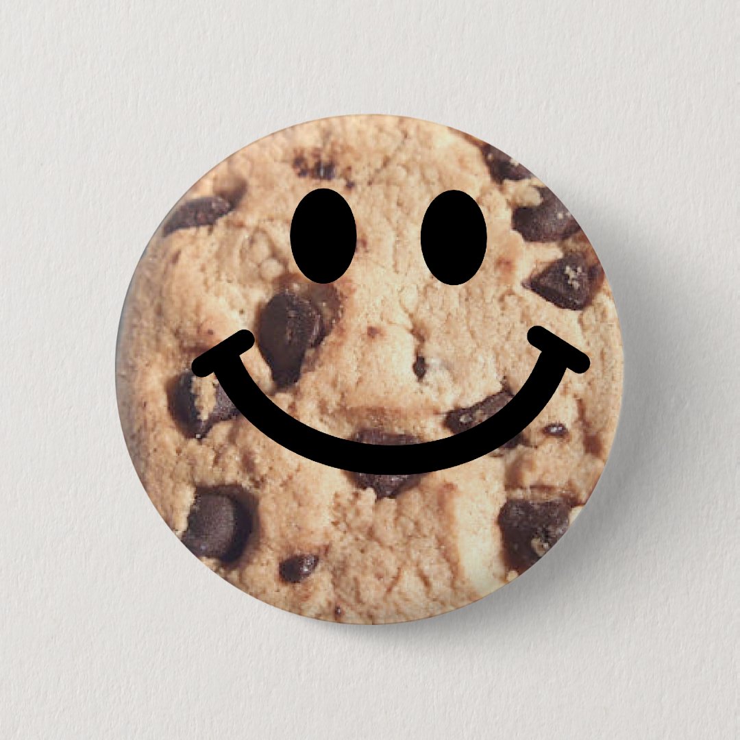 Chocolate Chip Cookie Button | Zazzle
