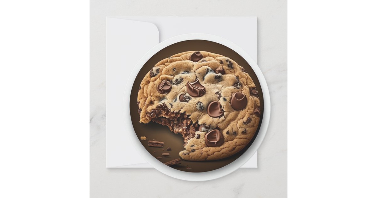Chocolate chip cookie card | Zazzle
