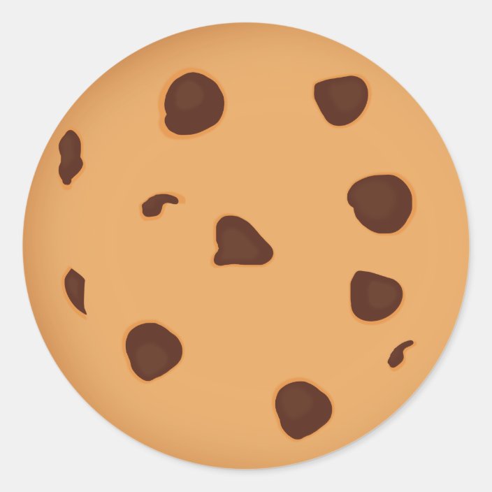 Chocolate Chip Cookie Classic Round Sticker | Zazzle.com