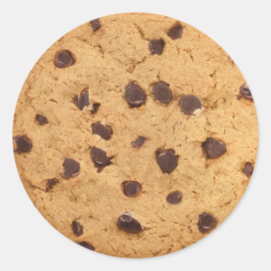 Chocolate Chip Cookie Classic Round Sticker | Zazzle.com