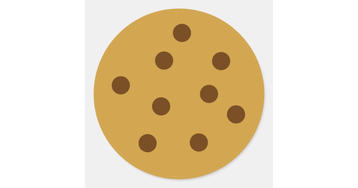 Chocolate Chip Cookie Classic Round Sticker | Zazzle