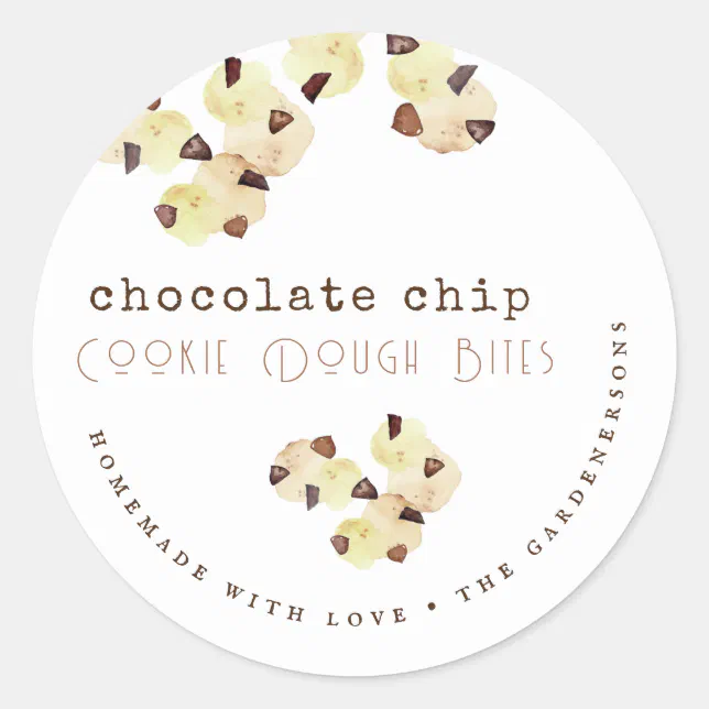 Chocolate Chip Cookie Dough Classic Round Sticker | Zazzle