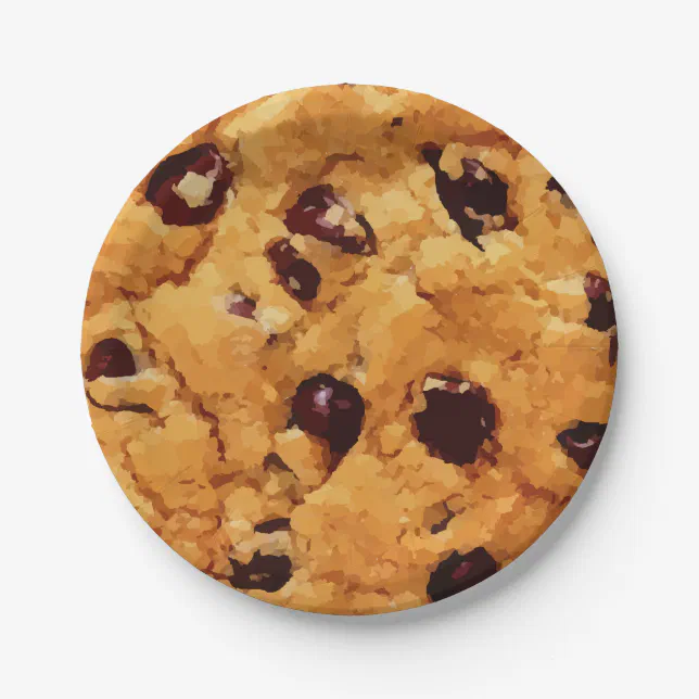 Chocolate Chip Cookie Funny Birthday Party Paper Plates | Zazzle