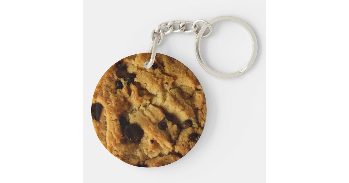 Chocolate chip cookie key chain | Zazzle