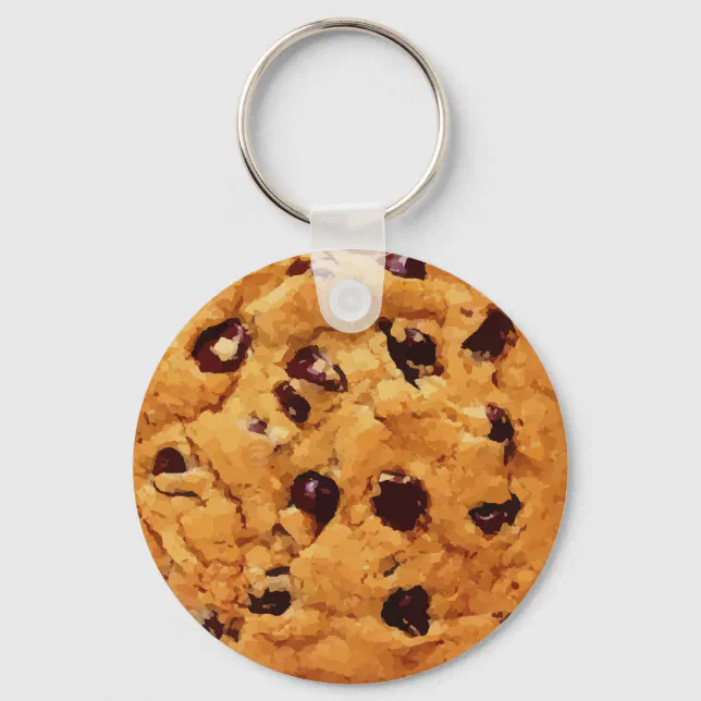Chocolate Chip Cookie Keychain | Zazzle