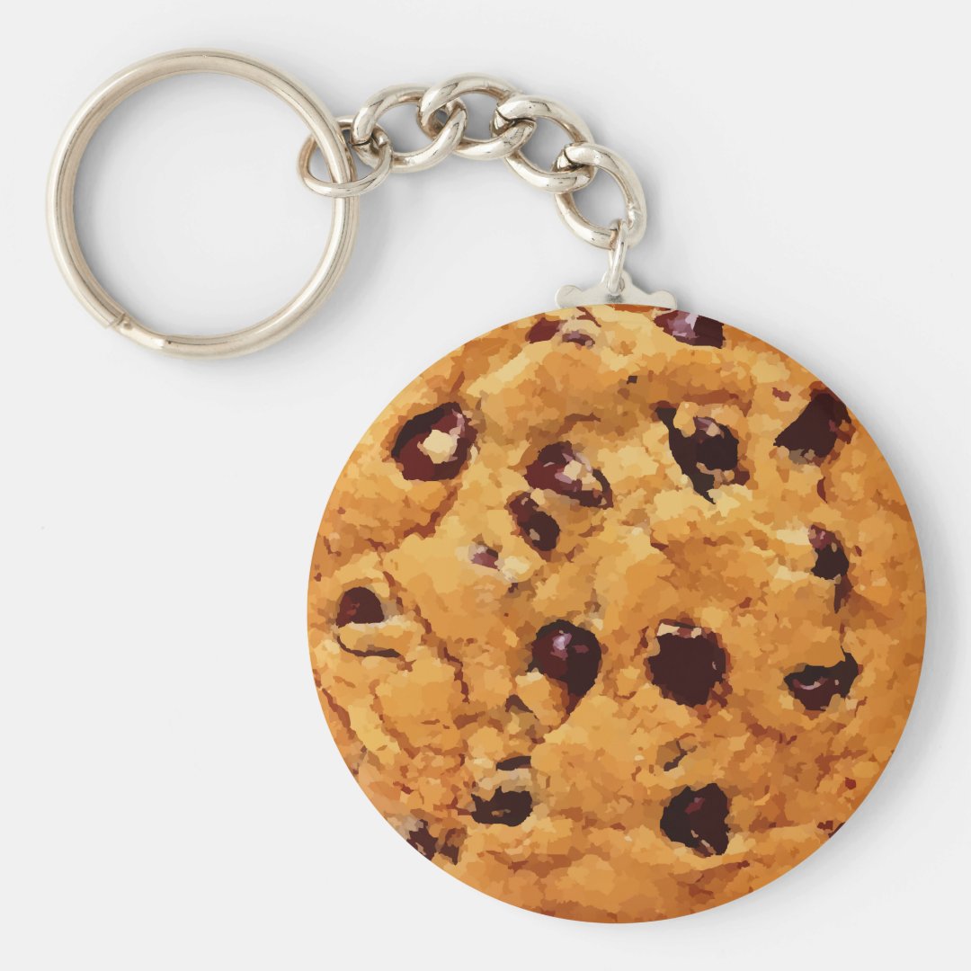 Chocolate Chip Cookie Keychain | Zazzle