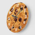 Chocolate Chip Cookie Large Clock | Zazzle