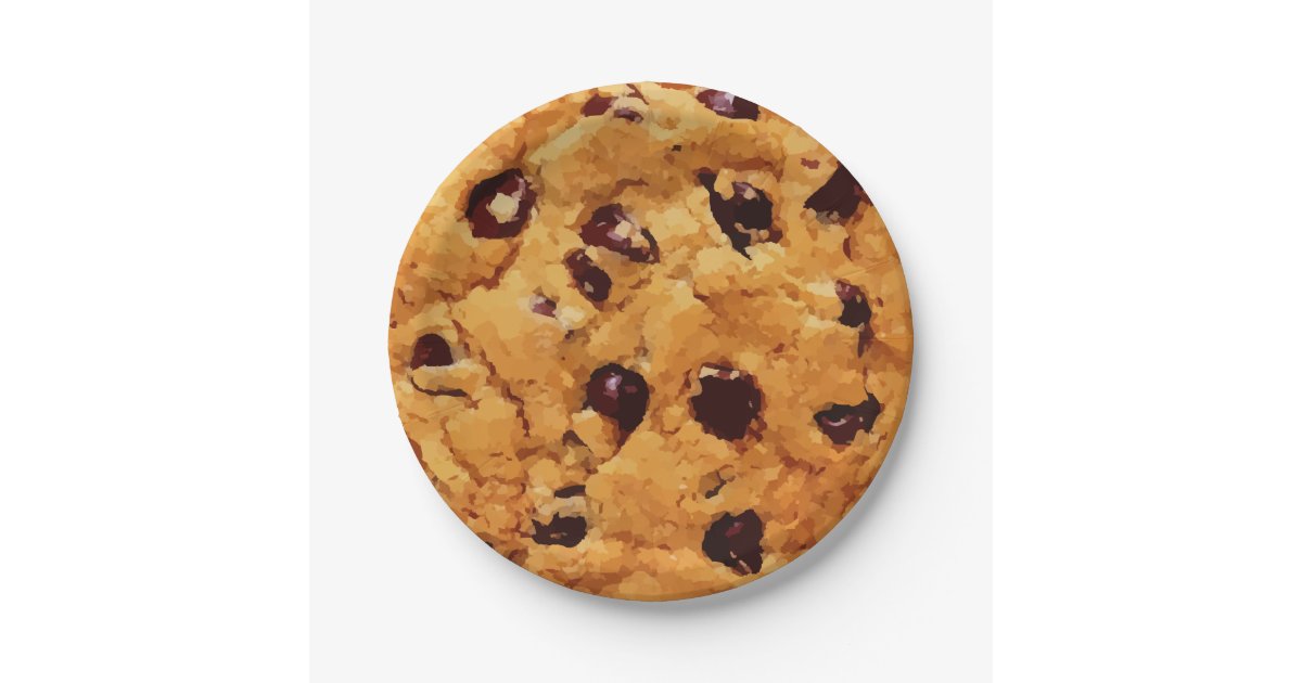 Chocolate Chip Cookie Paper Plates | Zazzle