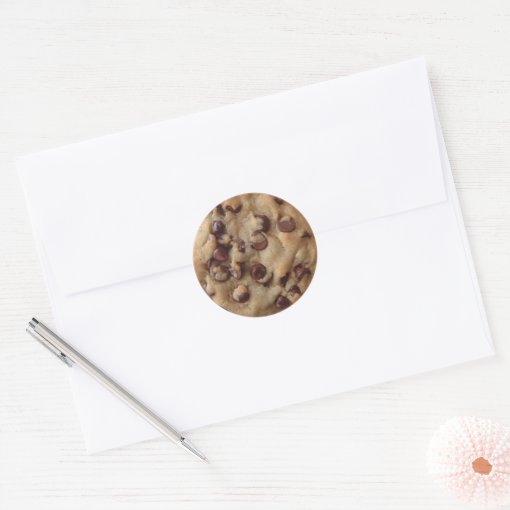 Chocolate Chip Cookie Round Sticker | Zazzle