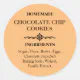 Chocolate Chip Cookies Label Sticker | Zazzle