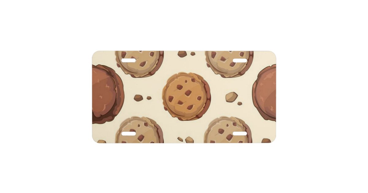 Chocolate Chip Cookies License Plate | Zazzle