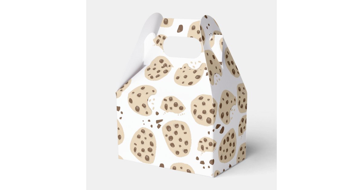 Chocolate Chip Cookies Pattern Favor Boxes | Zazzle