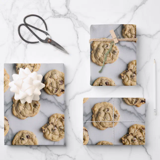 Chocolate Chip Cookies Photo Wrapping Paper Sheets | Zazzle