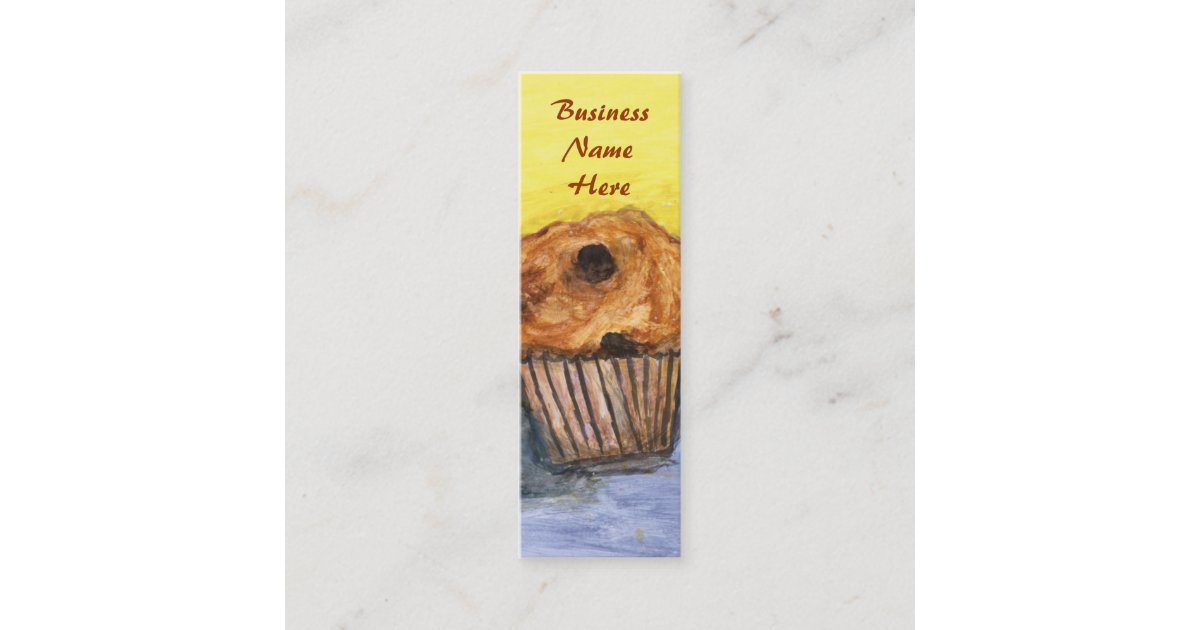 Chocolate Chip Muffin Bookmark Business Card | Zazzle