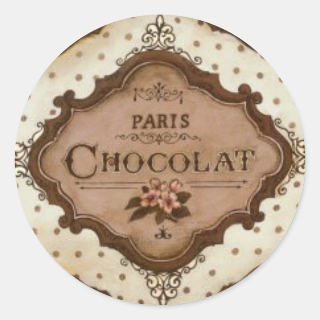 chocolate classic round sticker | Zazzle