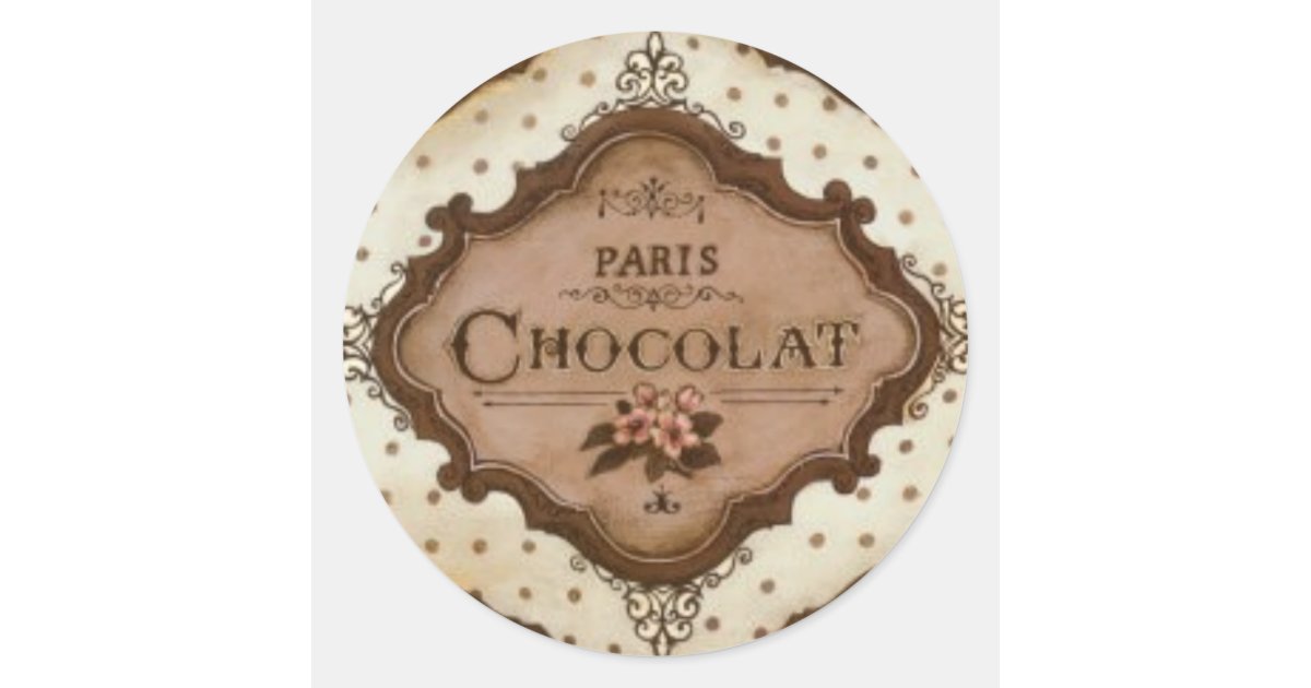 chocolate classic round sticker | Zazzle
