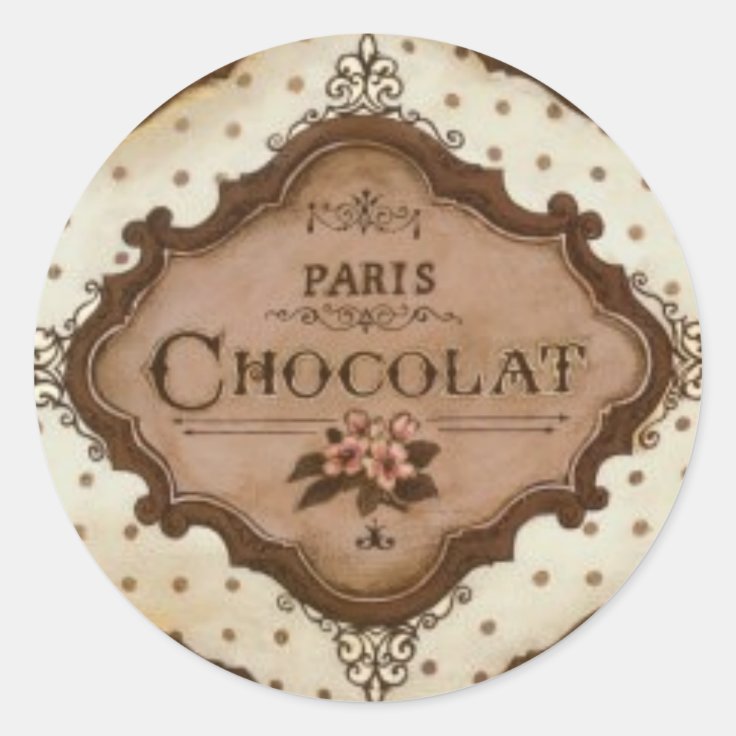 chocolate classic round sticker | Zazzle