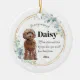 Chocolate Cockapoo Dog In Loving Memory Memorial Ceramic Ornament | Zazzle