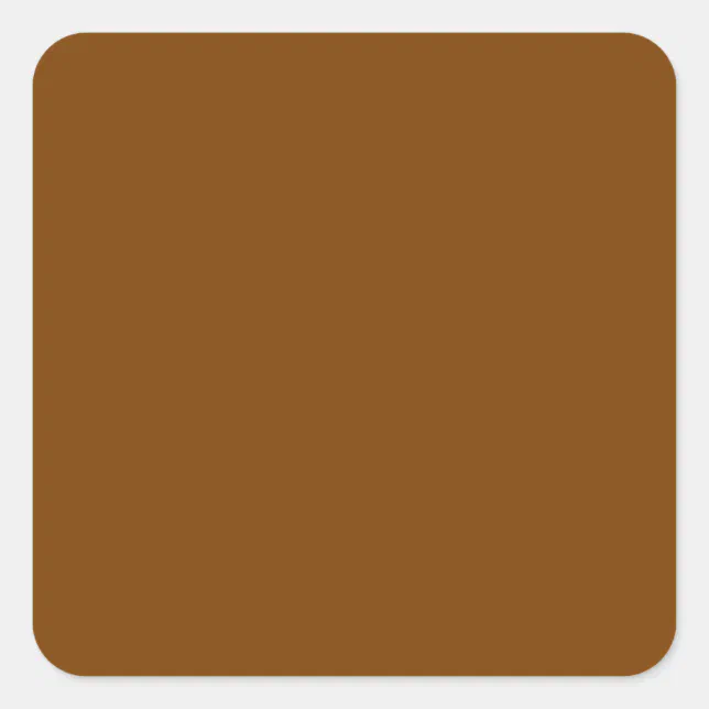 Chocolate Colour Background Cocoa Brown Dark Choco Square Sticker | Zazzle