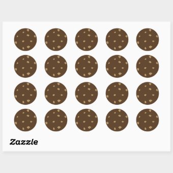 Chocolate Cookie Classic Round Sticker | Zazzle