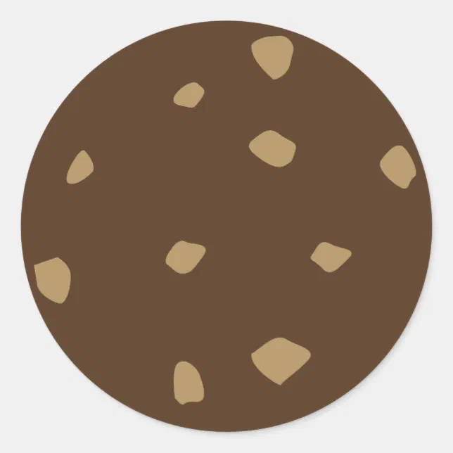 Chocolate Cookie Classic Round Sticker | Zazzle