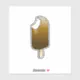 Chocolate Covered Vanilla Ice Cream Sticker | Zazzle