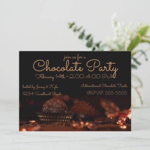 Chocolate Dessert Party Invitation | Zazzle