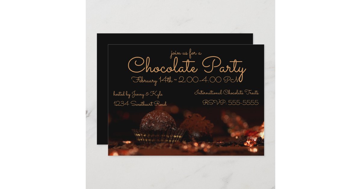 Chocolate Dessert Party Invitation | Zazzle