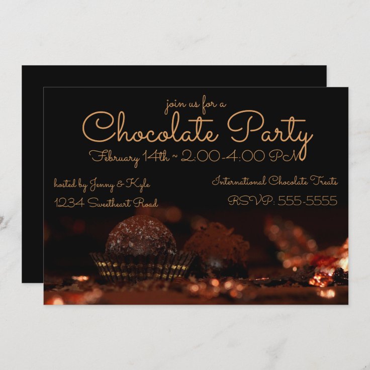 Chocolate Dessert Party Invitation | Zazzle