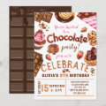 Chocolate Desserts Birthday Party Invitation | Zazzle