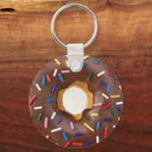 CHOCOLATE DONUT KEYCHAIN | Zazzle