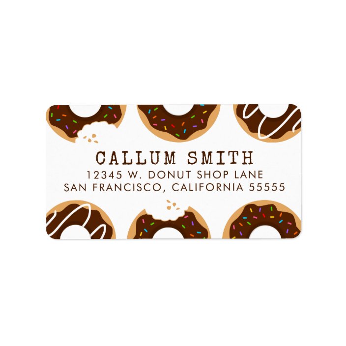 Chocolate Donuts Label | Zazzle.com