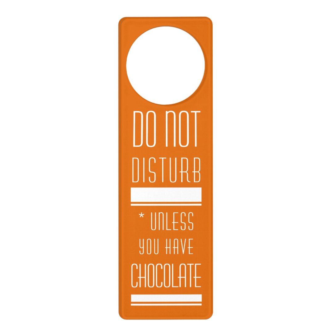 Chocolate Door Hanger | Zazzle