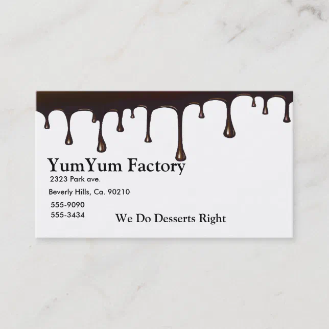 Chocolate Drip Set Business Card | Zazzle